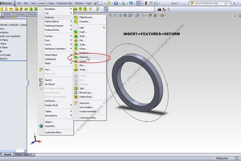Tutorial: Using deform feature in Solidworks.(Tutorial-1) - GrabCAD
