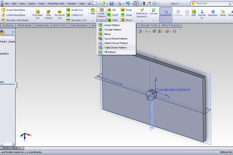Tutorial - Table driven pattern in SolidWorks? - GrabCAD