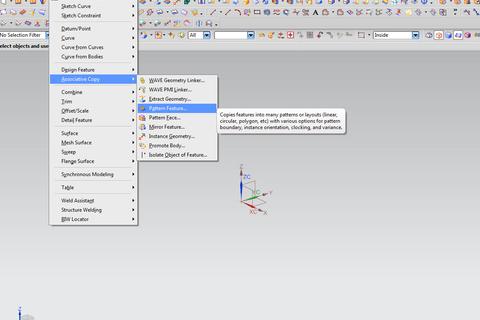 How to make holes on a curved surface in NX that patterns around the ...