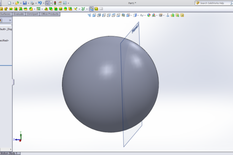 Tutorial how to cut body with surface in SW - GrabCAD
