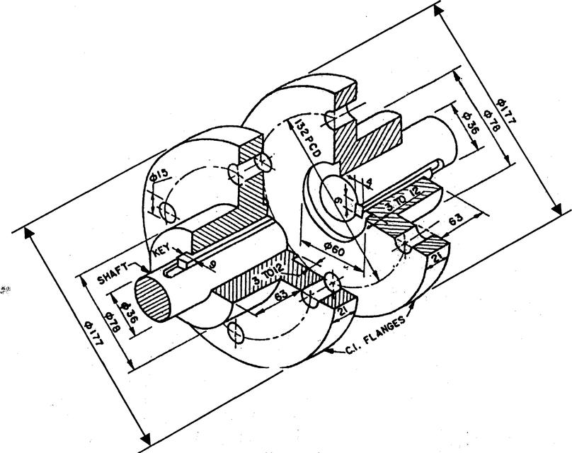 What does the dimension 132 pcd means in this sketch? - GrabCAD