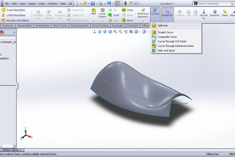Tutorial - splitting surfaces using Split line in SolidWorks? - GrabCAD