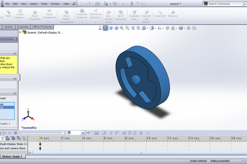Tutorial - Adding contact to motion study in SolidWorks? - GrabCAD