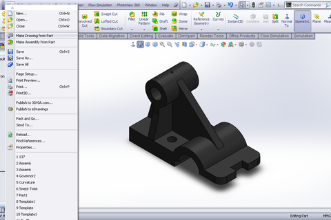 Tutorial - Generating drawing from the existing part in SolidWorks ...