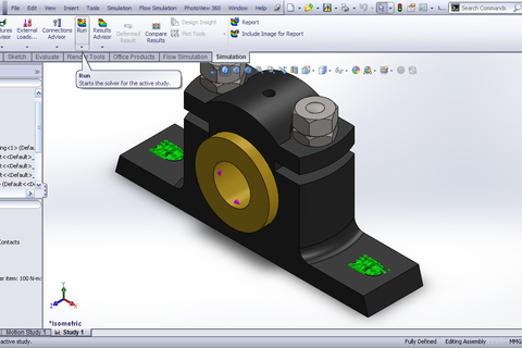 Tutorial - Simulation of Plummer block under torque? - GrabCAD