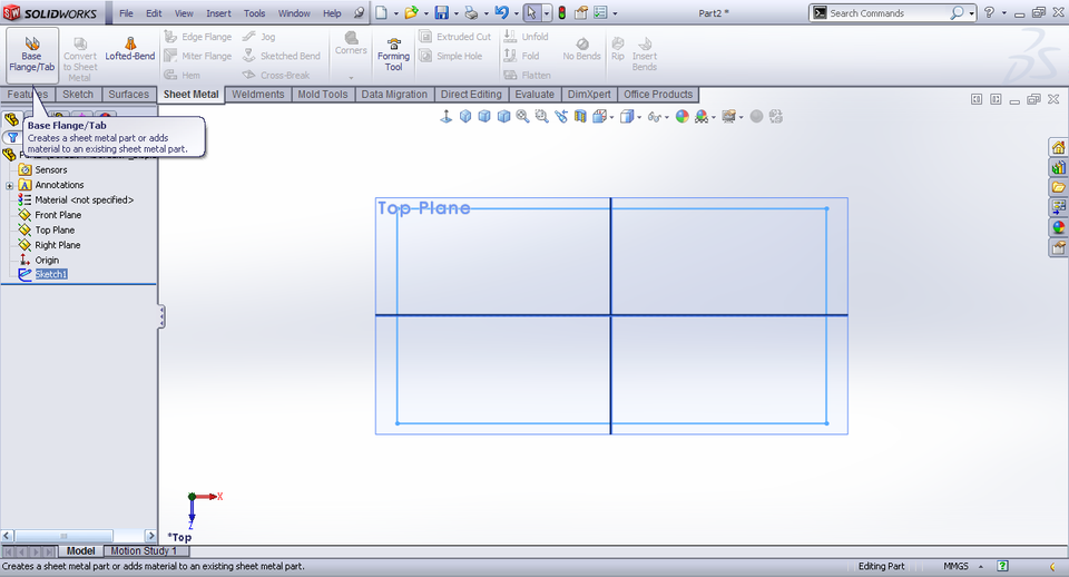 Tutorial - Sketched bend feature (Sheet metal) in SolidWorks? - GrabCAD