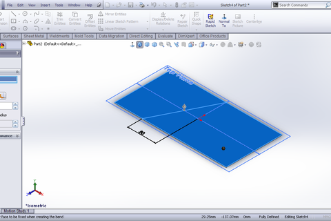 Tutorial - Sketched bend feature (Sheet metal) in SolidWorks? - GrabCAD
