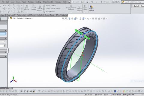 How can I make Tire in solid work??? - GrabCAD