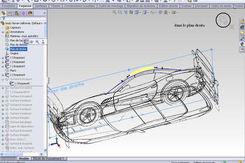 How to make Ferrari California body in SolidWorks? - GrabCAD