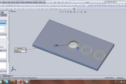 Tutorial - how to create a linear pattern - GrabCAD