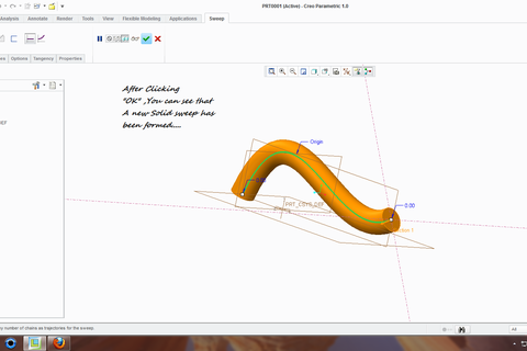 Sweep Command in Creo Parametric 1.0 - GrabCAD