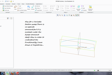 Sweep Command in Creo Parametric 1.0 - GrabCAD