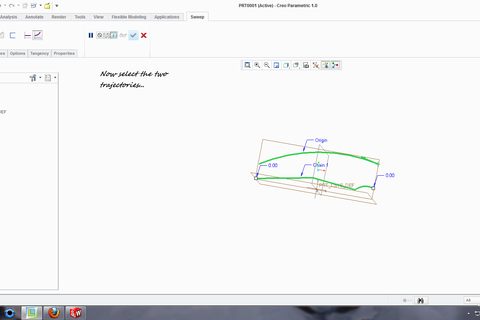 Sweep Command in Creo Parametric 1.0 - GrabCAD