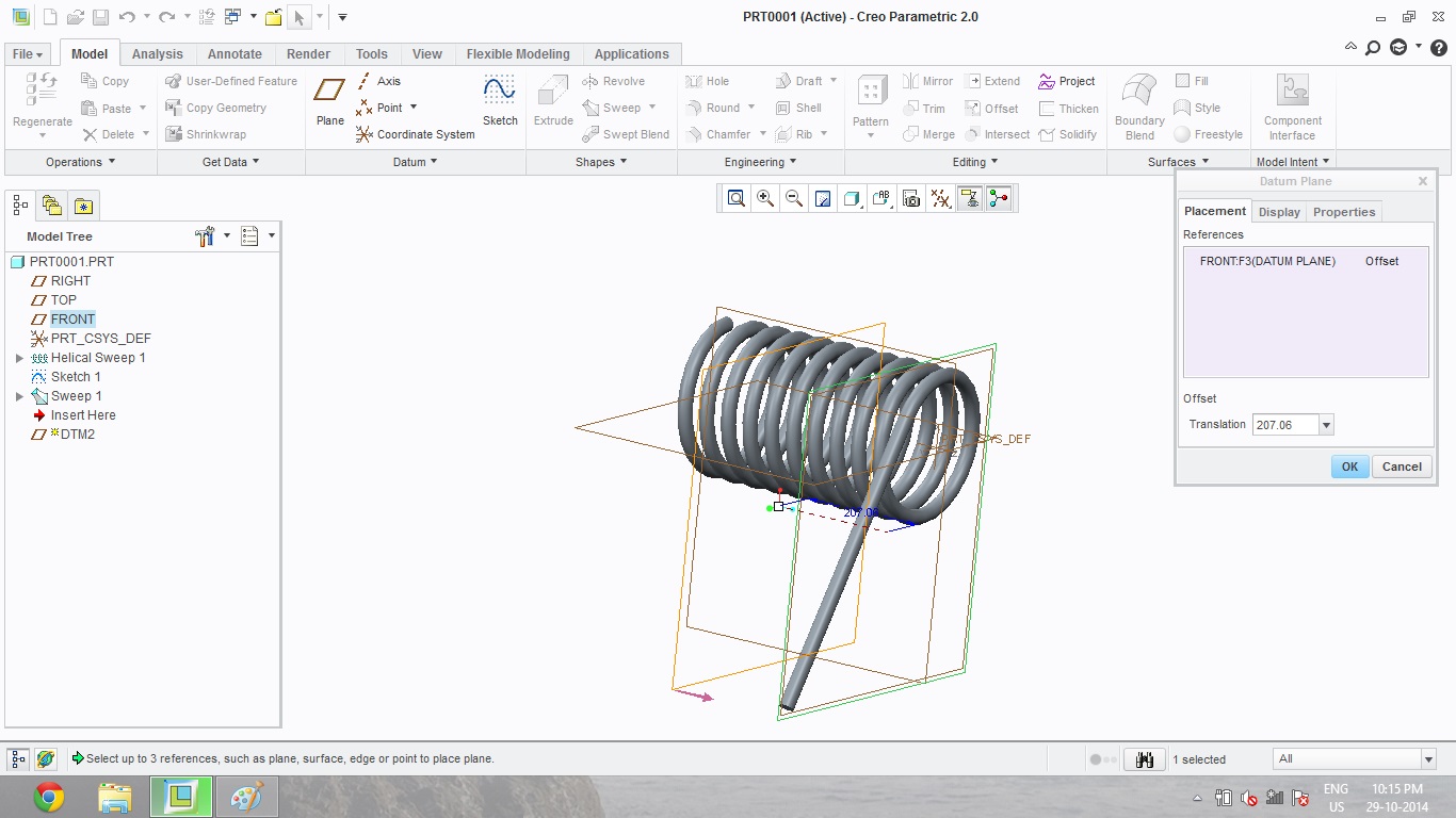 How To Create A Torsional Spring In Creo Parametric 20 Grabcad Tutorials
