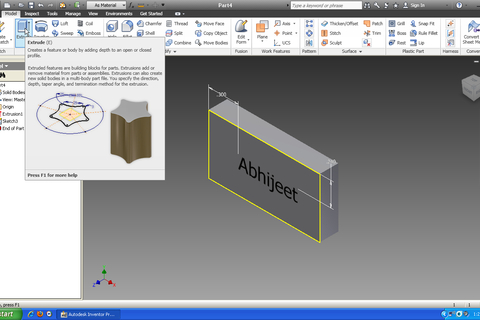 Tutorial: How to scribe a text on a surface in Autodesk Inventor? - GrabCAD