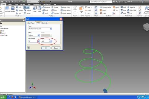 Tutorial: How to use coil feature in Autodesk Inventor? - GrabCAD
