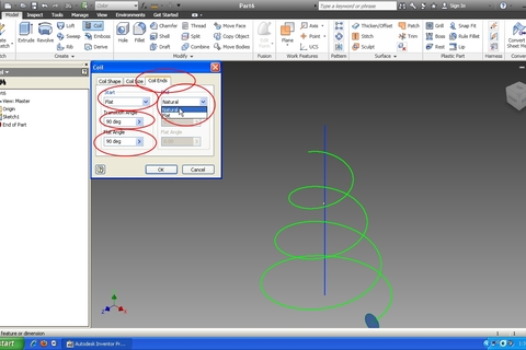 Tutorial: How to use coil feature in Autodesk Inventor? - GrabCAD