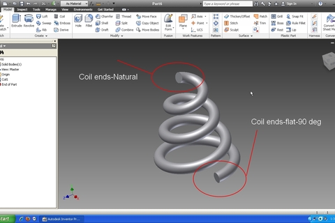 Tutorial: How to use coil feature in Autodesk Inventor? - GrabCAD