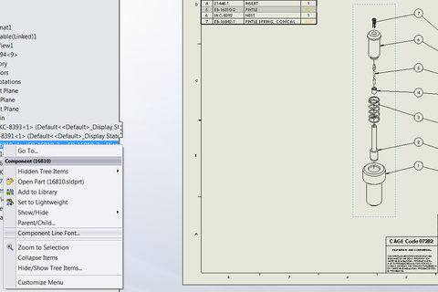 How so make a component in an assembly a "Reference" in SolidWorks ...