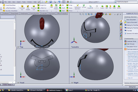 Tutorial: How to create an Angry Bird in Solidworks? - GrabCAD