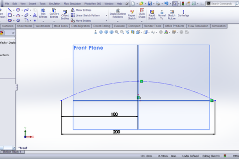 Tutorial - Extruding curved surface in SolidWorks? - GrabCAD