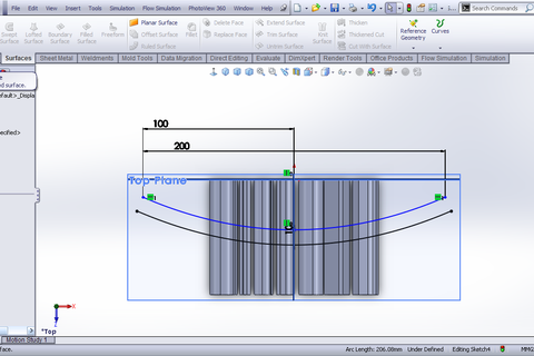 Tutorial - Extruding curved surface in SolidWorks? - GrabCAD