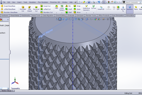 Tutorial - Creating knurl in SolidWorks? - GrabCAD