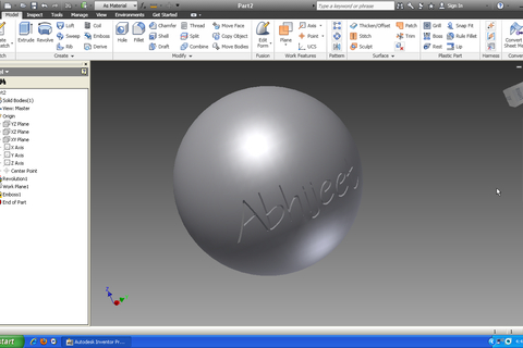 Tutorial: How to use emboss feature in Autodesk Inventor? - GrabCAD