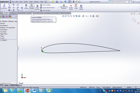 How to model an aerofoil using coordinates in Solidworks? - GrabCAD