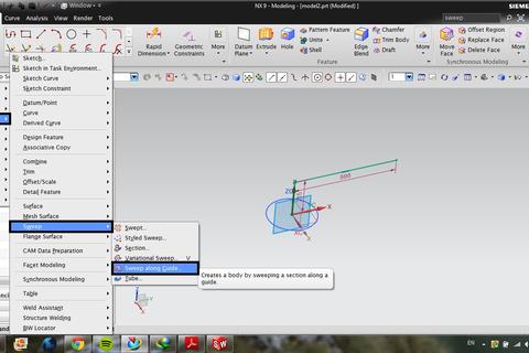 Tutorial 24 ( NX Tutorial 1 ) how to make sweep in NX 9 like other ...