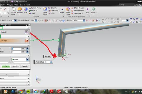 Tutorial 24 ( NX Tutorial 1 ) how to make sweep in NX 9 like other ...