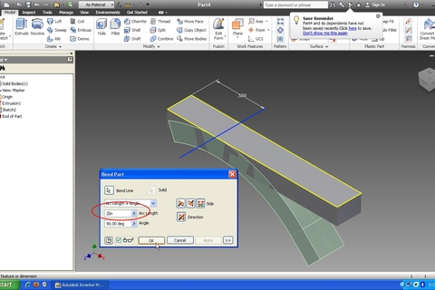 Tutorial: How to use "bend part" feature in Autodesk Inventor? - GrabCAD