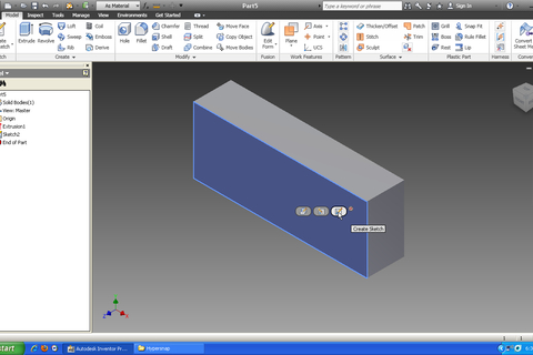 Tutorial: How to use rib feature in Autodesk Inventor? - GrabCAD