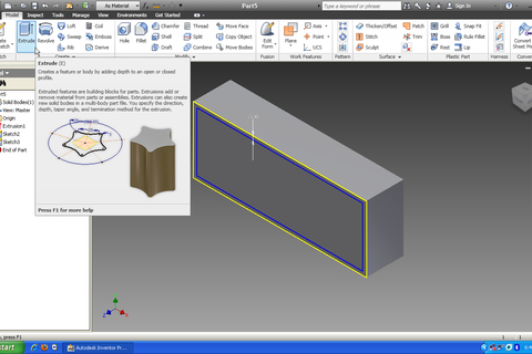 Tutorial: How to use rib feature in Autodesk Inventor? - GrabCAD