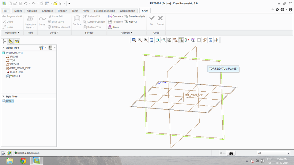 Tutorial How To Use Style Command In Ptc Creo Parametric Grabcad