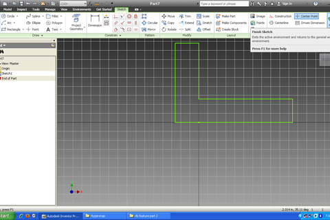 Tutorial: How to use rib feature in Autodesk Inventor?-Lesson 2 - GrabCAD