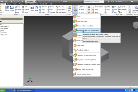 Tutorial: How to use rib feature in Autodesk Inventor?-Lesson 2 - GrabCAD