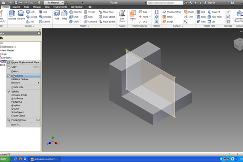 Tutorial: How to use rib feature in Autodesk Inventor?-Lesson 2 - GrabCAD