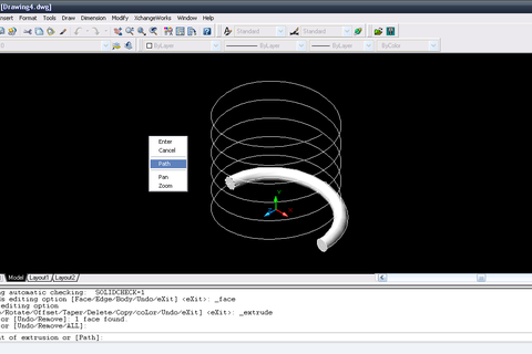 Tutorial - Modeling Spring in AutoCAD using extrude face? - GrabCAD