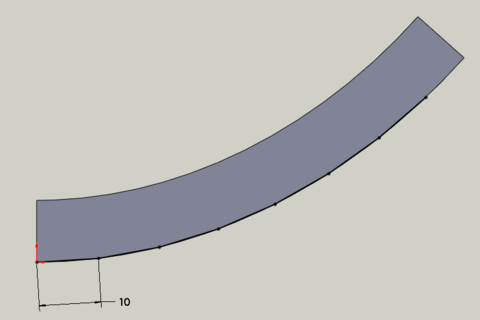 How to draw a feature on a curved surface on solid works ? - GrabCAD