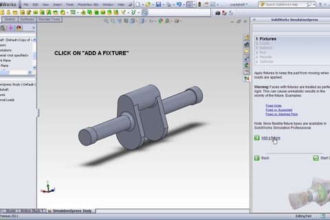 Tutorial: How to perform the simulation of a crankshaft in Solidworks ...