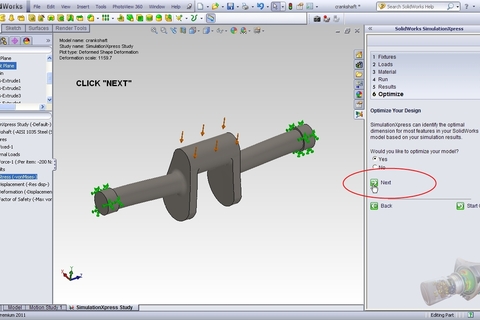 Tutorial: How to perform the simulation of a crankshaft in Solidworks ...