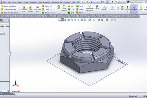 Tutorial - Modeling a Castle Nut in SolidWorks? - GrabCAD