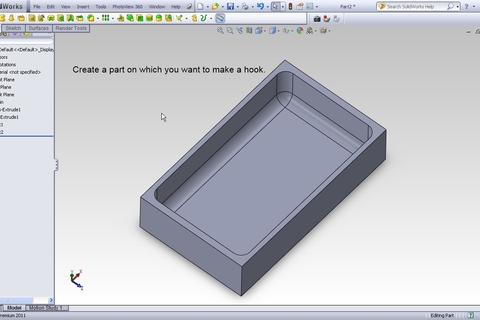 Tutorial:Using snap hook fastening feature in Solidworks. - GrabCAD