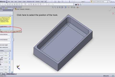 Tutorial:Using snap hook fastening feature in Solidworks. - GrabCAD