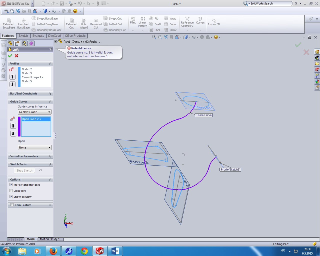 Hook loft problem | GrabCAD Questions