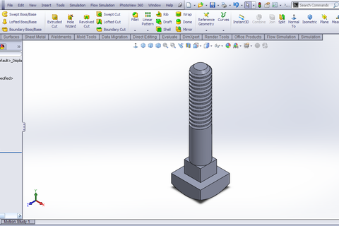 Tutorial - Modeling square Head bolt with square Nut in SolidWorks? - GrabCAD
