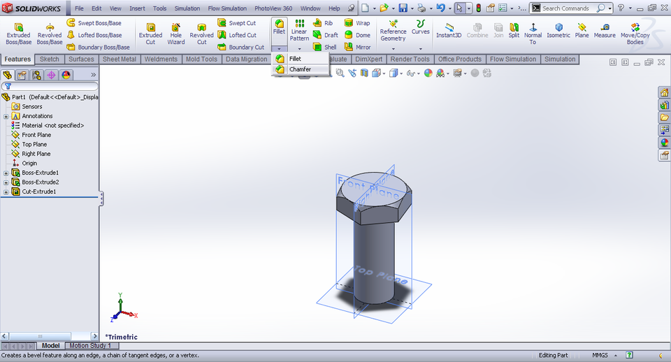 Tutorial Modeling Unified Screw Threads On Bolt In Solidworks Grabcad