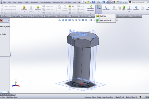 Tutorial - Modeling Unified screw threads on bolt in SolidWorks? - GrabCAD