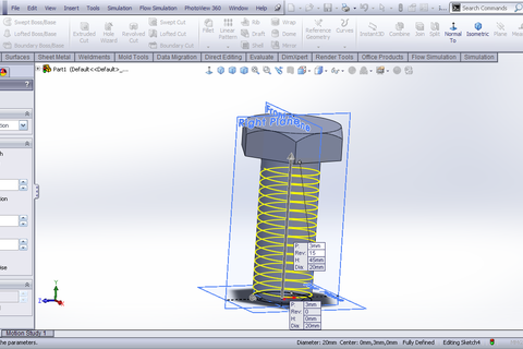 Tutorial - Modeling Unified screw threads on bolt in SolidWorks? - GrabCAD